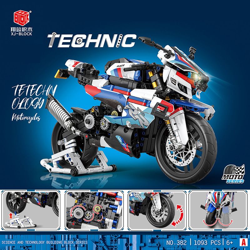 JUHANG TECHNOLOGY 82005 XIANGJUN XJ-382A 382A XJ382A non MÔ TÔ BMW 1000RR bộ đồ chơi xếp lắp ráp ...