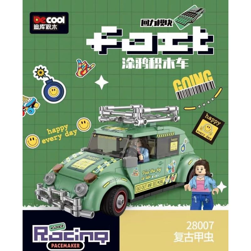 Decool 28007 Jisi 28007 non Lego BỌ CỔ ĐIỂN bộ đồ chơi xếp lắp ráp ghép mô hình Speed Champions ...