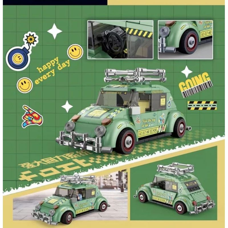 Decool 28007 Jisi 28007 non Lego BỌ CỔ ĐIỂN bộ đồ chơi xếp lắp ráp ghép mô hình Speed Champions ...