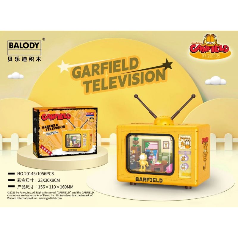 BALODY 20145 non GARFIELD TV bộ đồ chơi xếp lắp ráp ghép mô hình Movie ...